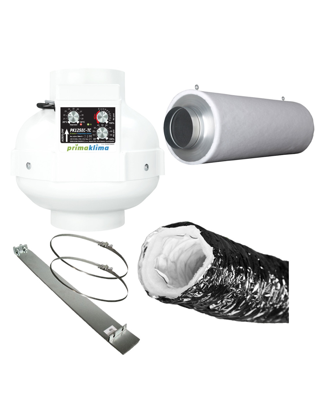 Abluft-Sets mit Longlife-Filtern für effiziente Belüftung im Grow Shop