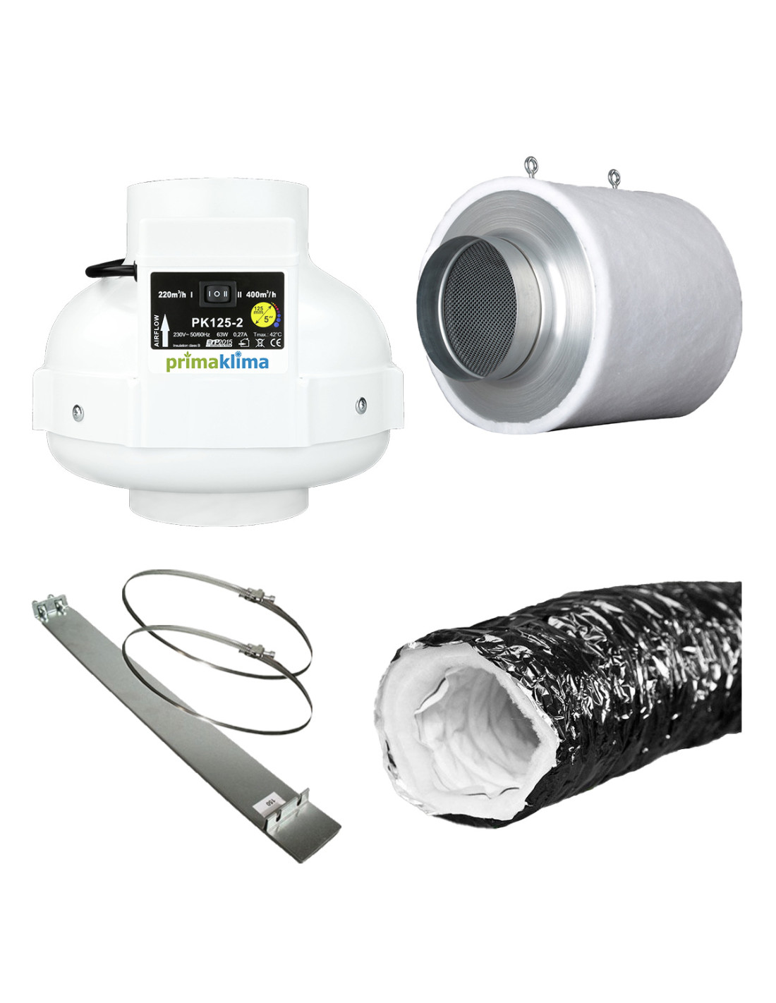 Abluft-Sets für Growboxen kaufen - AKF-Komplettsets online