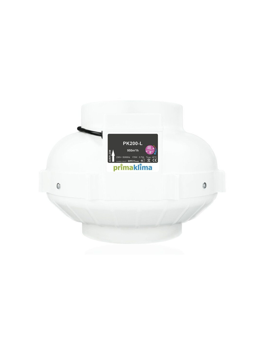 Prima Klima Temp-Control EC-Ventilator 125mm 680m³/h (PK125EC-TC)