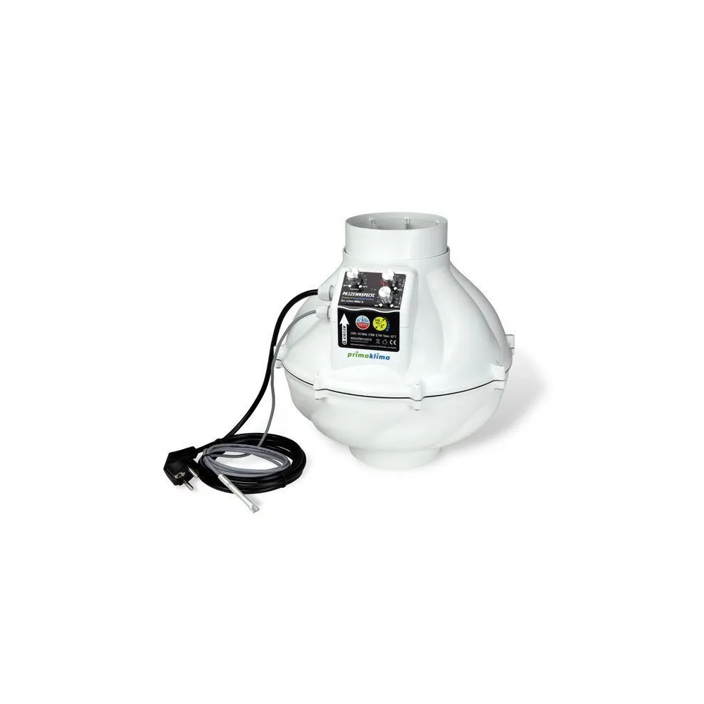 Prima Klima EC-TC Ventilator Temp. Controlled 100mm 580 m³/h